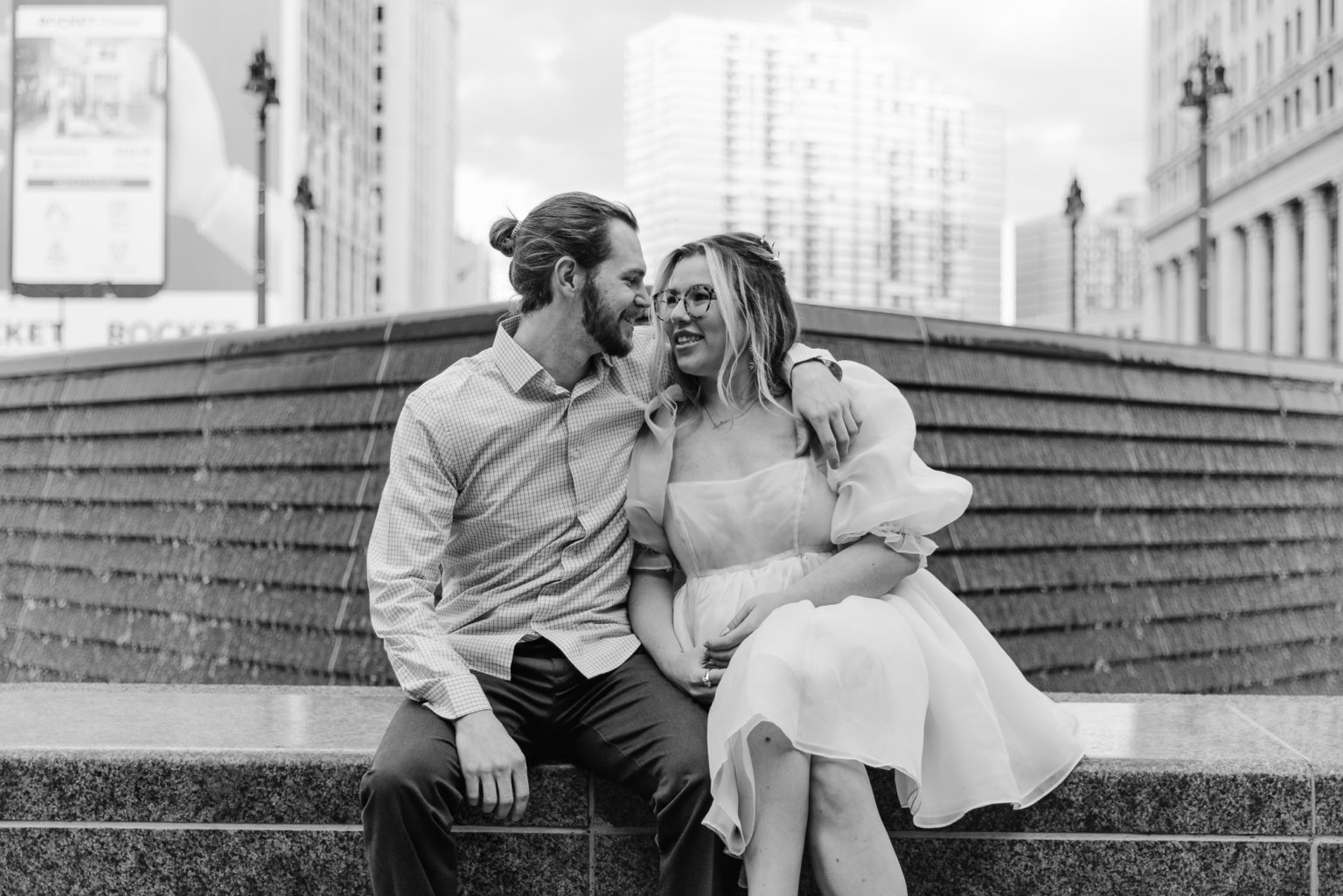 Emily and Dylan | Downtown Detroit Engagement - smithandco.photo