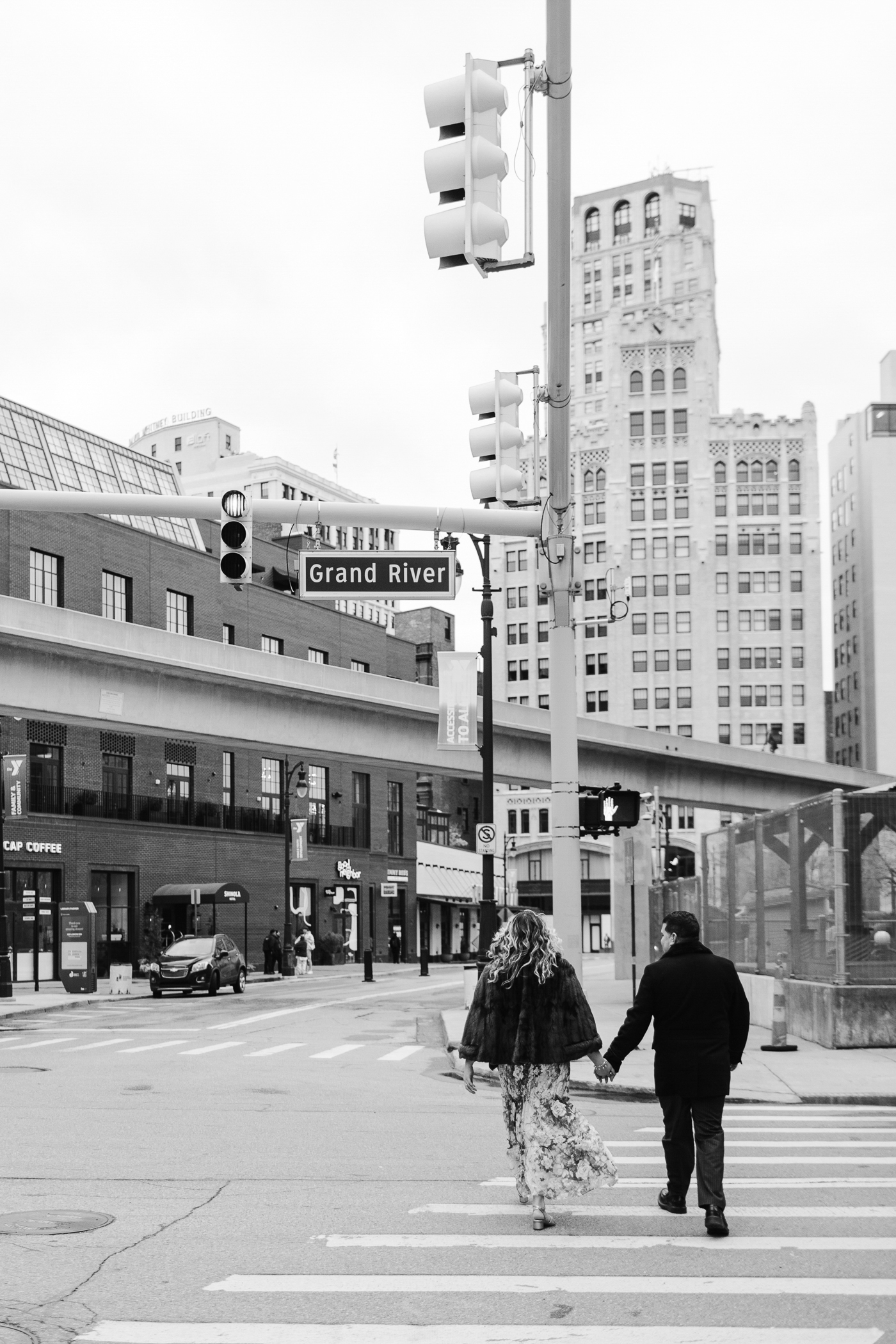Jenna and Patrick | Downtown Detroit Engagement - smithandco.photo
