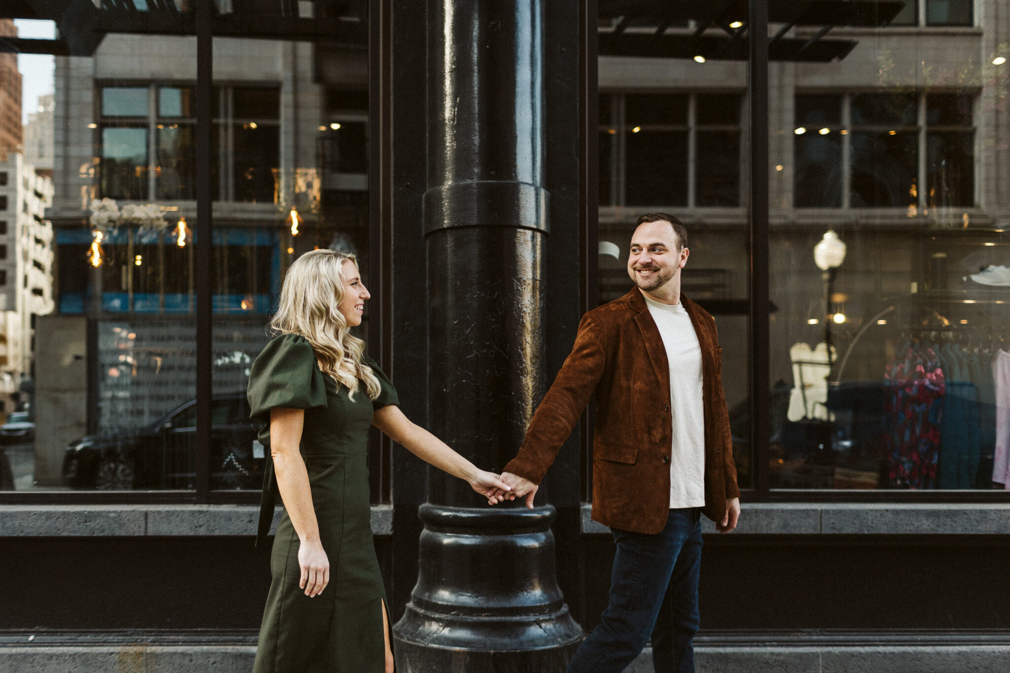Stacey and Aaron | Detroit Rooftop Engagement - smithandco.photo