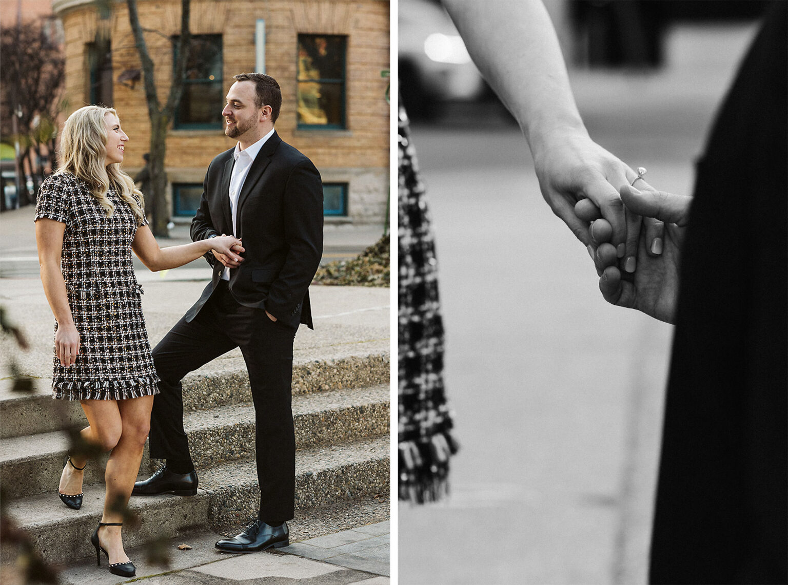 Stacey and Aaron | Detroit Rooftop Engagement - smithandco.photo